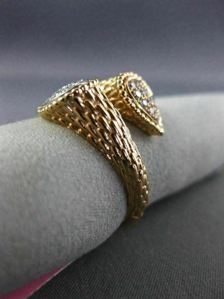 LARGE .27CT WHITE & PINK DIAMOND 18K WHITE & ROSE GOLD CRISS CROSS HAM ...